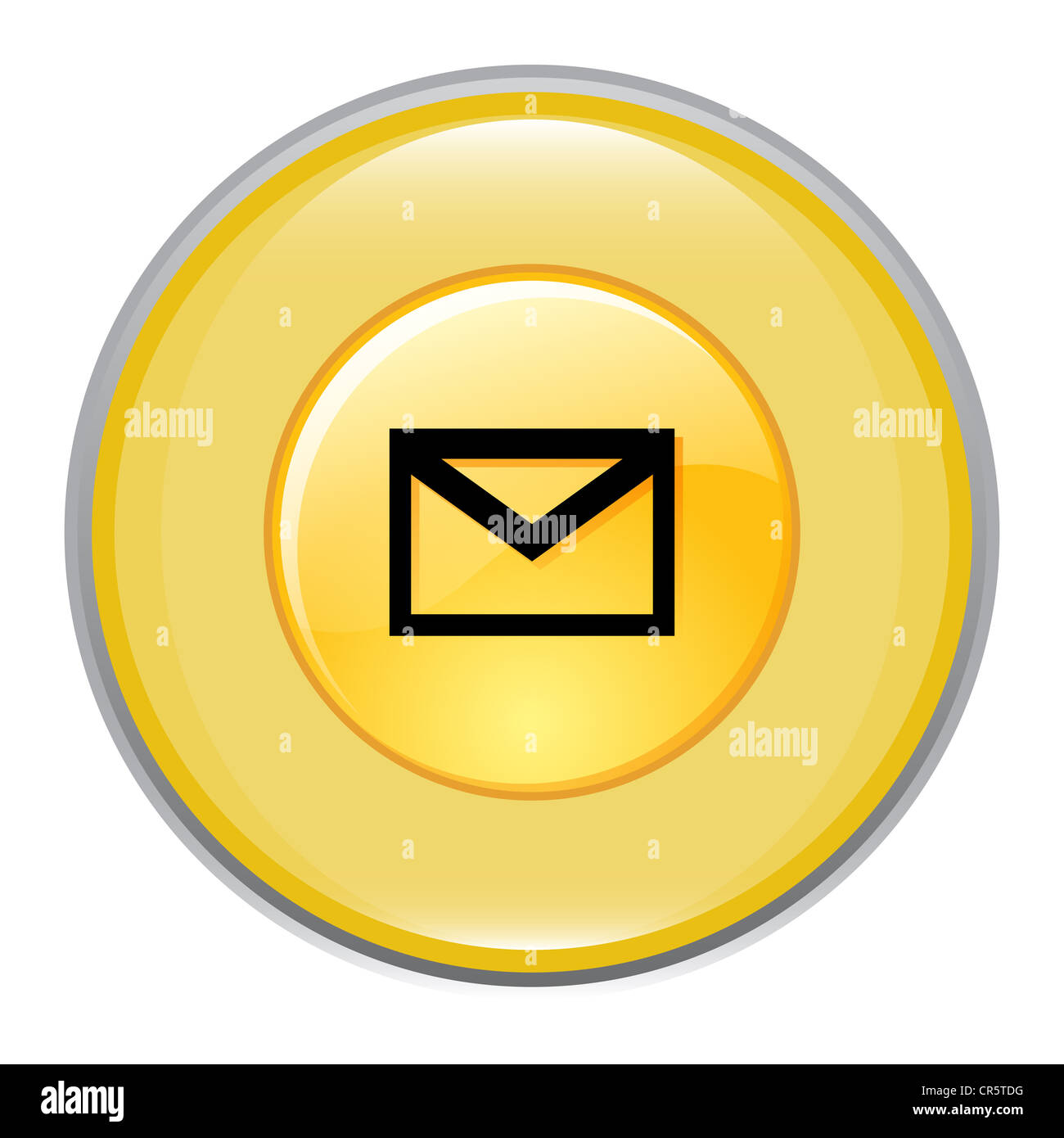 Yellow e-mail icon Stock Photo - Alamy