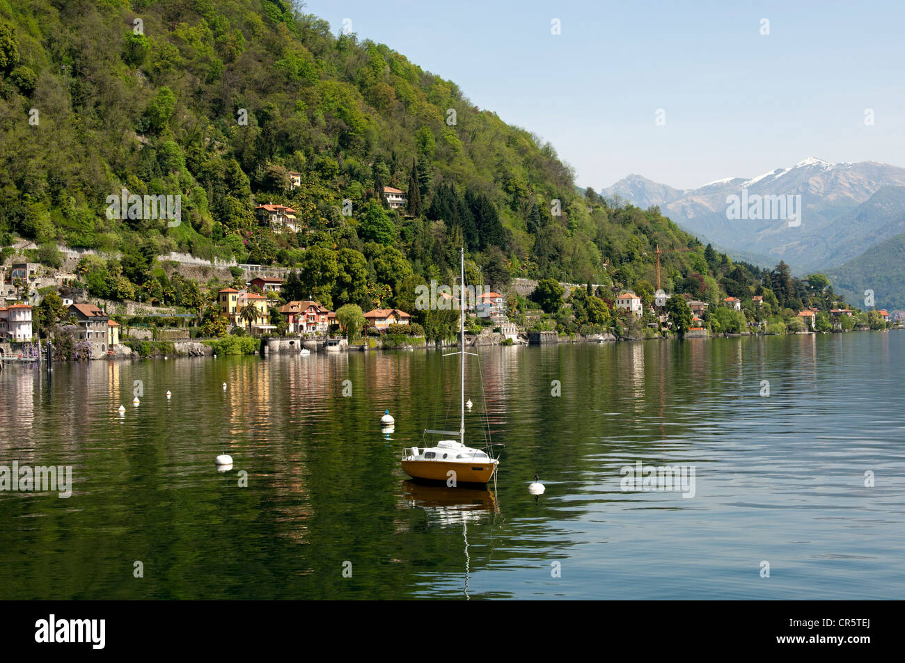 Lake Maggiore at Cannero Riviera, Piedmont, Italy, Europe Stock Photo ...