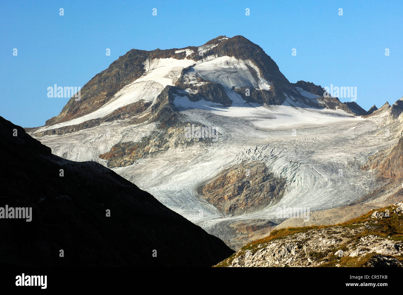 Mt. Ofenhorn, Punta d'Arbola with Hohsandgletscher glacier, Ghiacciaio ...