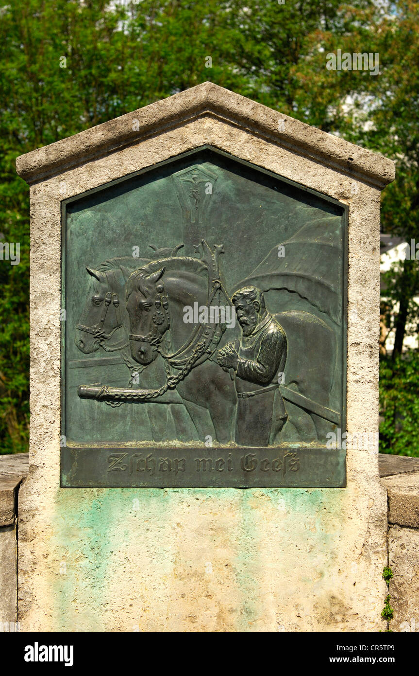 Memorial of the Old Saxonian Salt Route, depicting a praying salt ...