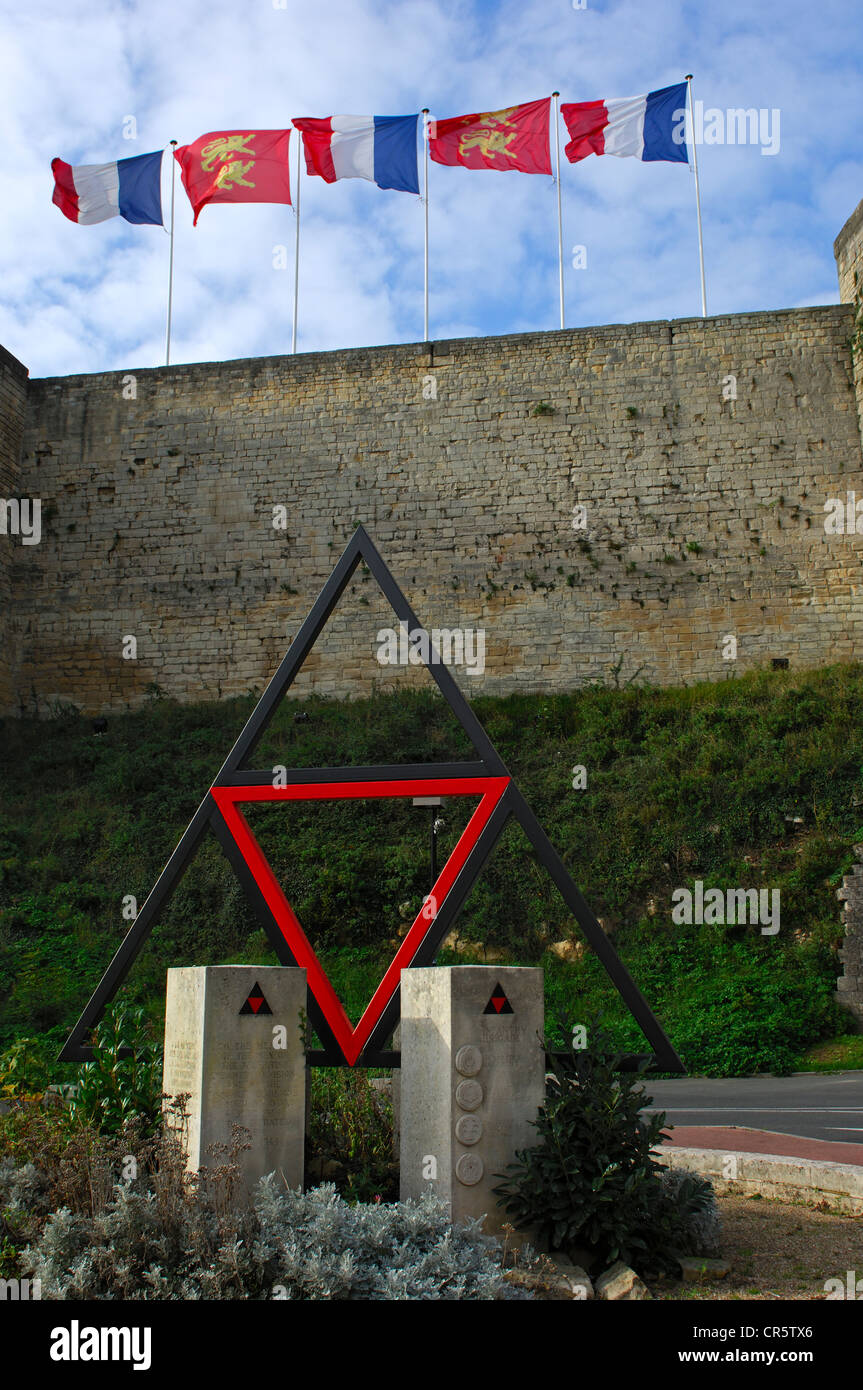 Monument to the 3rd British Infantry Division at Caen Castle, Caen ...