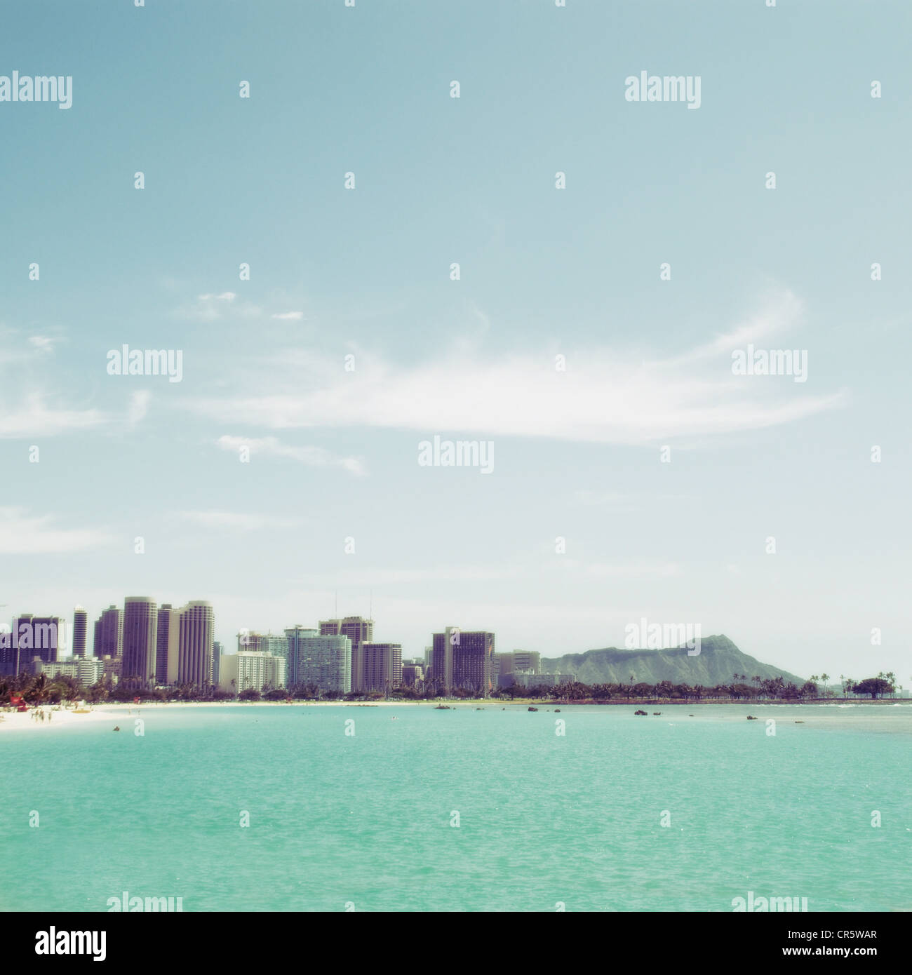 Diamond Head and Sea Stock Photo - Alamy