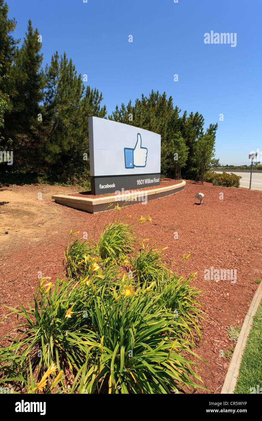 Facebook Headquarters Thumbs Up Sign in Menlo Park, Silicon Valley ...