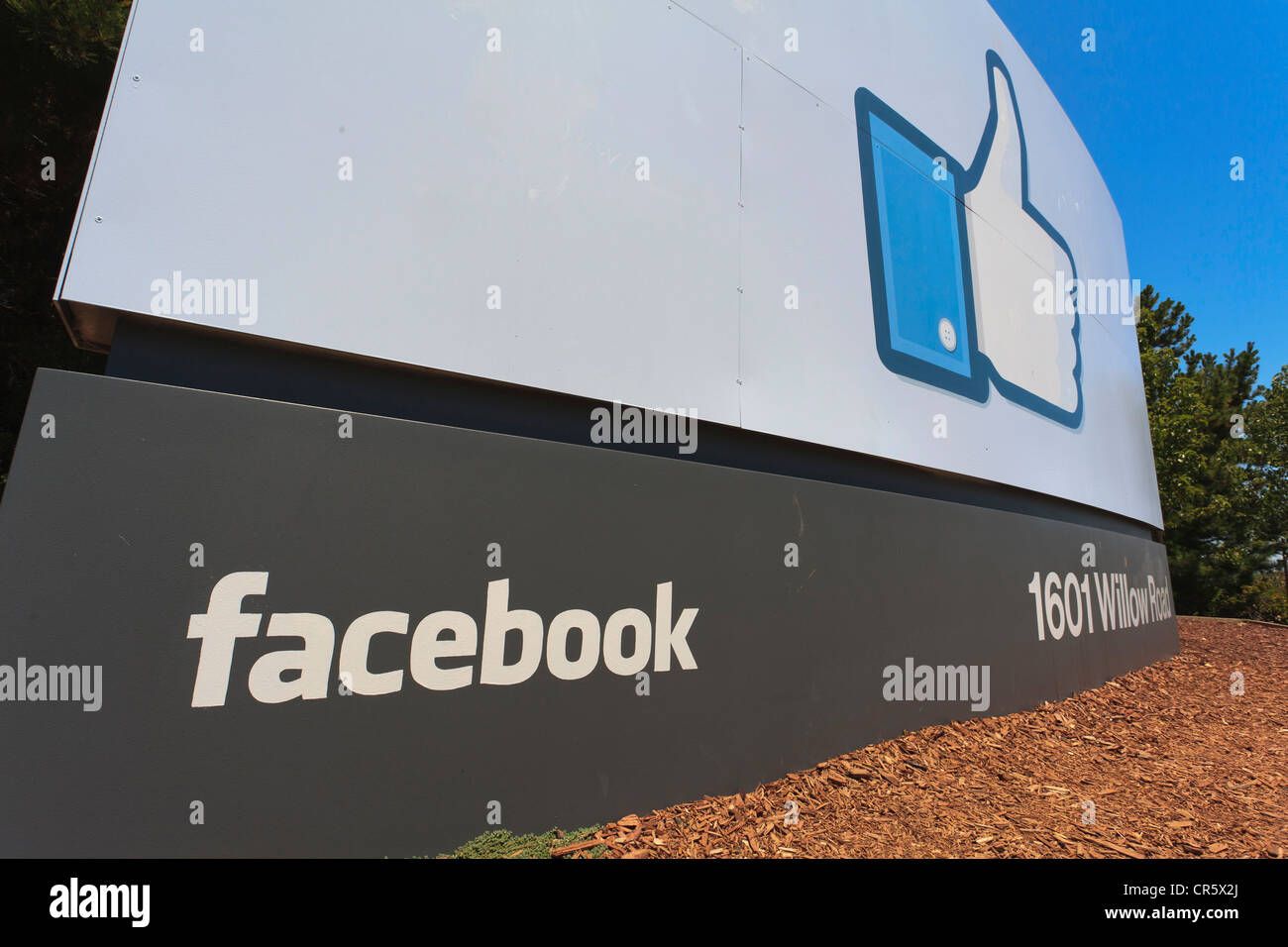 Facebook Headquarters Thumbs Up Sign in Menlo Park, Silicon Valley ...