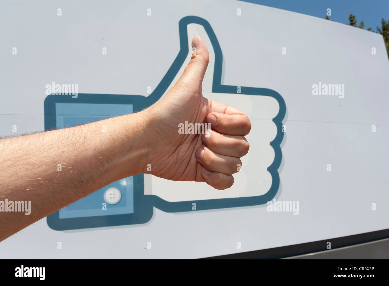Facebook Headquarters Thumbs Up Sign in Menlo Park, Silicon Valley ...