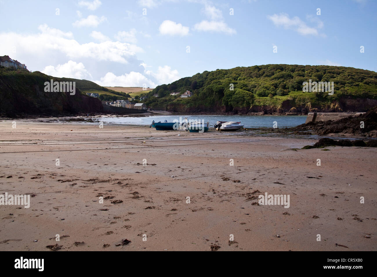 Hope Cove Inner beach and Harbour, Hope, Devon, England, United Kingdom ...