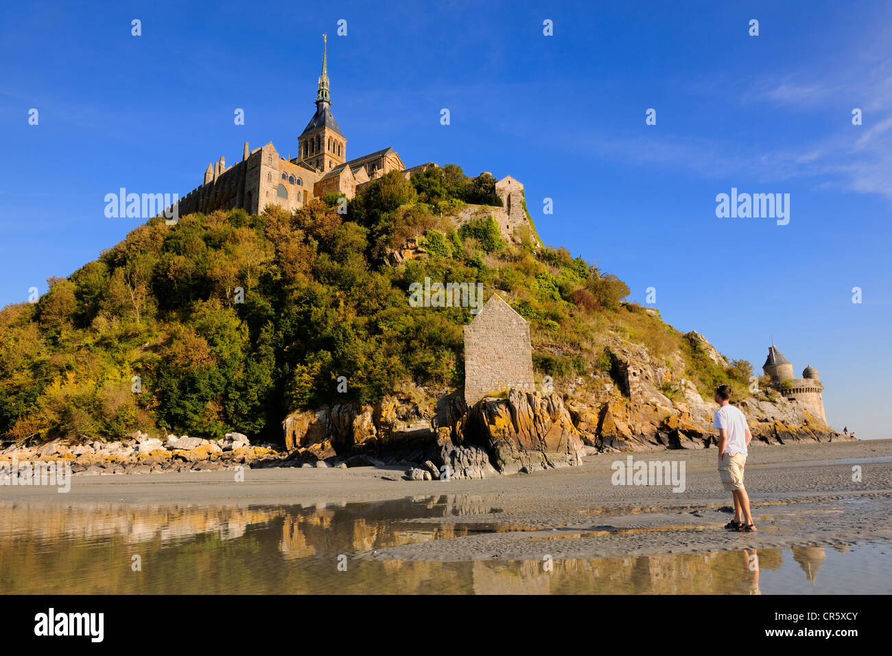 France, Manche, Mont Saint Michel, UNESCO World Heritage, Saint Aubert ...