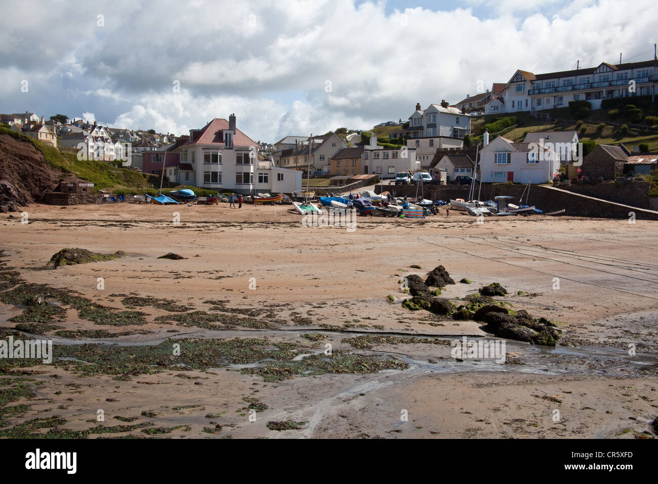 Hope Cove Inner beach and Harbour, Hope, Devon, England, United Kingdom ...