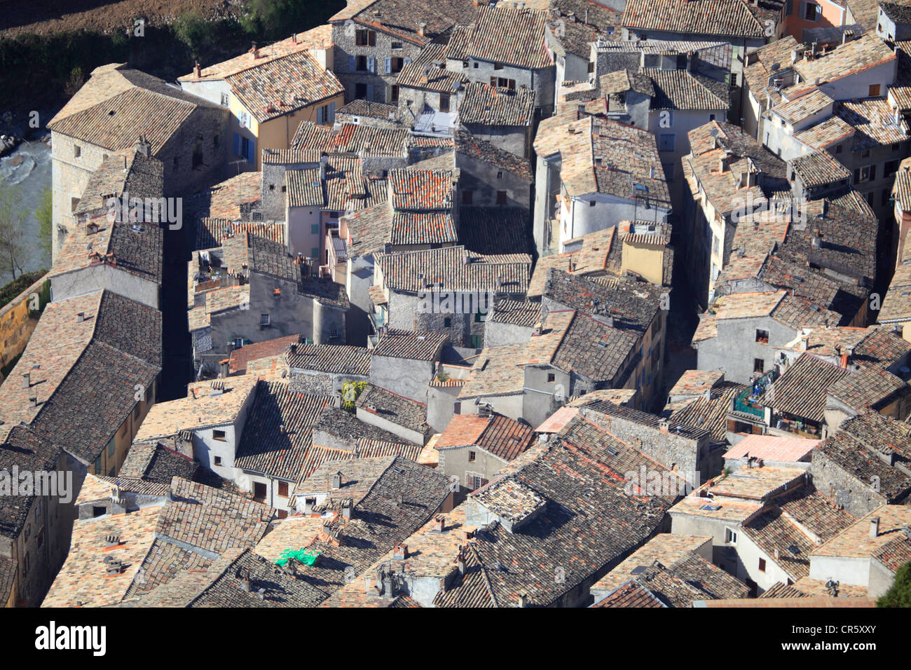 The medieval village of Entrevaux in the Var valley, Alpes de Haute ...