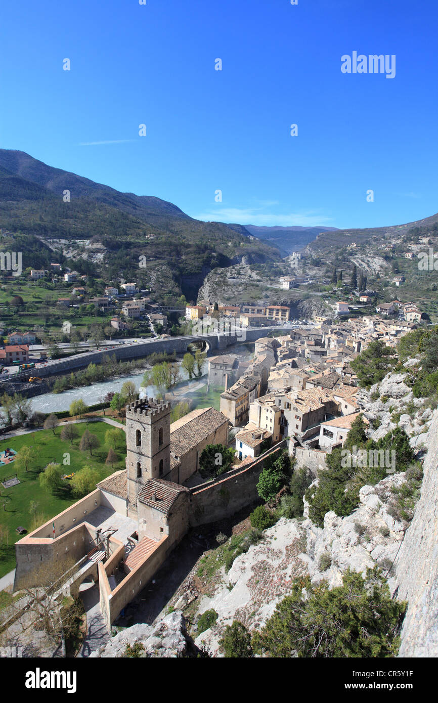 The medieval village of Entrevaux in the Var valley, Alpes de Haute ...