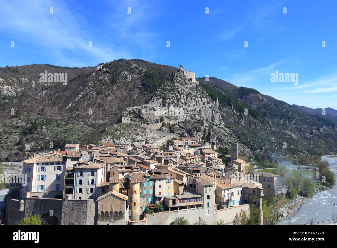 The medieval village of Entrevaux in the Var valley, Alpes de Haute ...