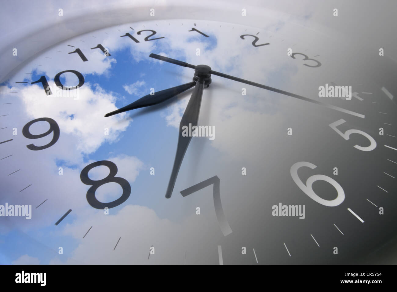 Clock and Clouds Stock Photo - Alamy