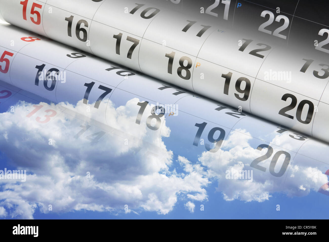 Calendar and Clouds Stock Photo - Alamy