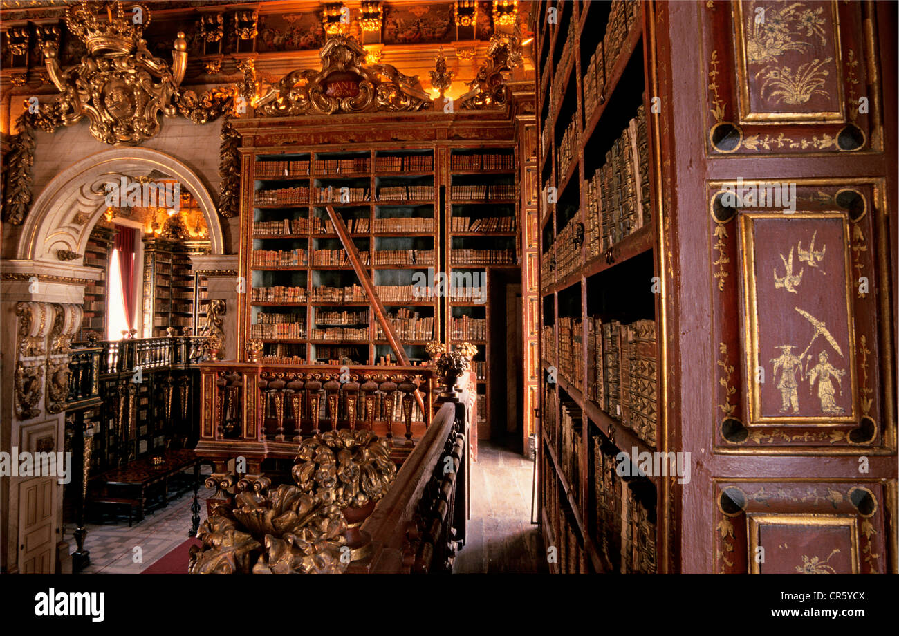 Portugal, Centre Region, Coimbra, Coimbra University, Joanine Library ...