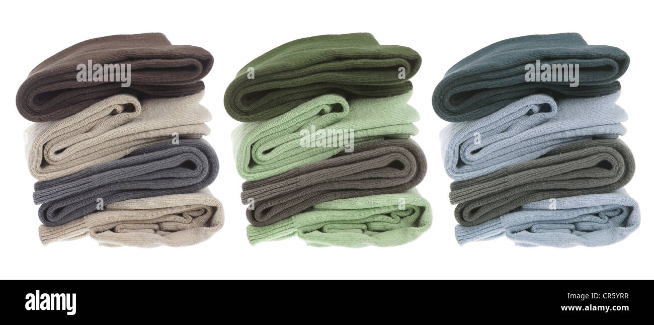 Stacks of Men's Socks Stock Photo - Alamy