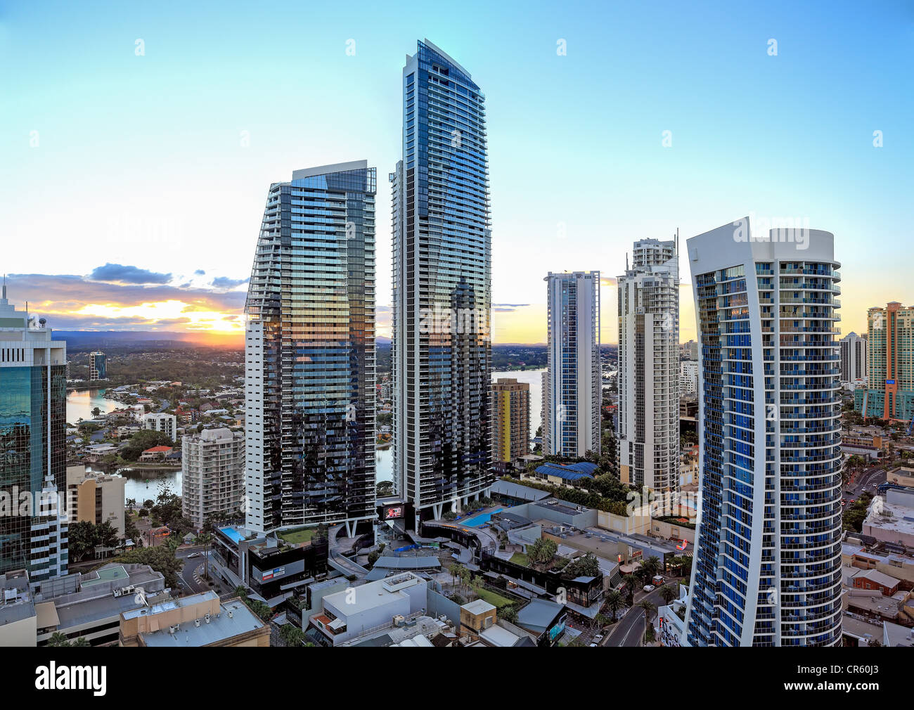 Two large towers skyscraper hi-res stock photography and images - Alamy