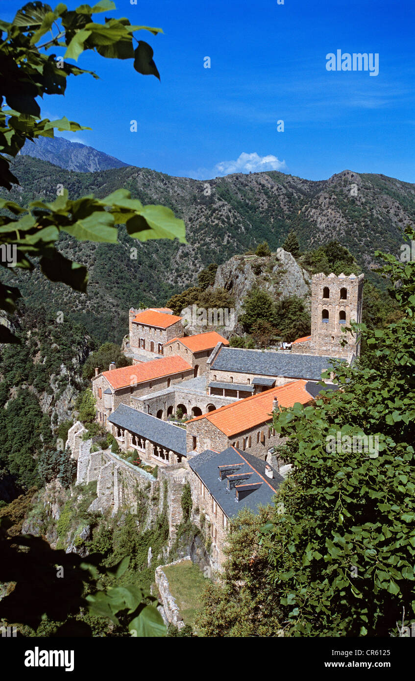 France, Pyrenees Orientales, St Martin du Canigou Abbey Stock Photo - Alamy