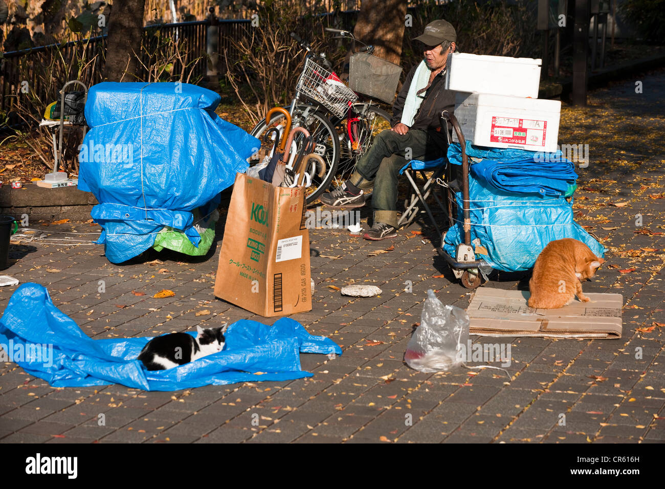 Japan homeless hi-res stock photography and images - Alamy