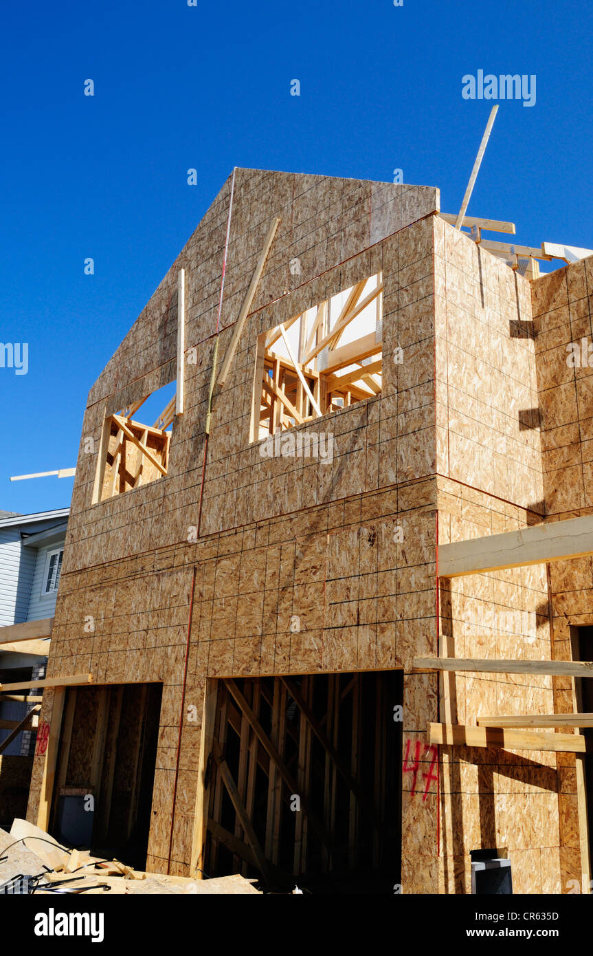 A New Home Under Construction In North America Stock Photo - Alamy