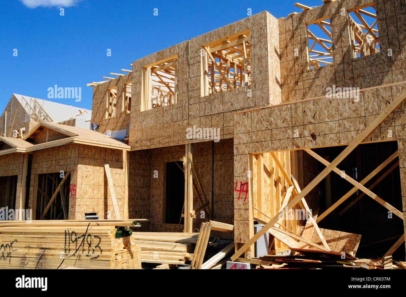 New Houses Being Built In North America Stock Photo - Alamy
