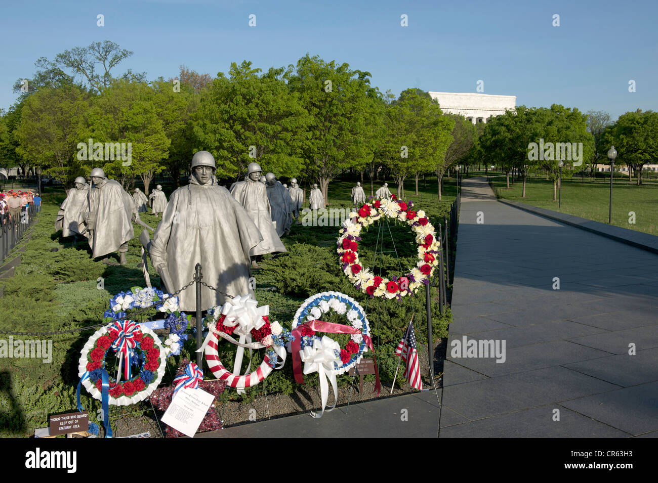 United States, Washington DC, The Mall, Korean War Veterans Memorial ...
