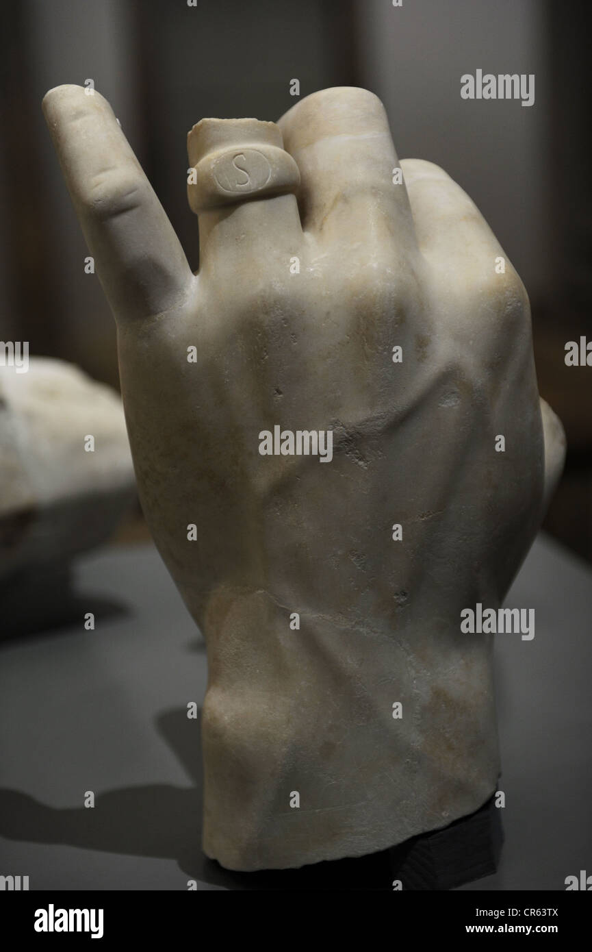 Roman Art. Turkey. Fragments from colossal emperor statues of Trajan ...