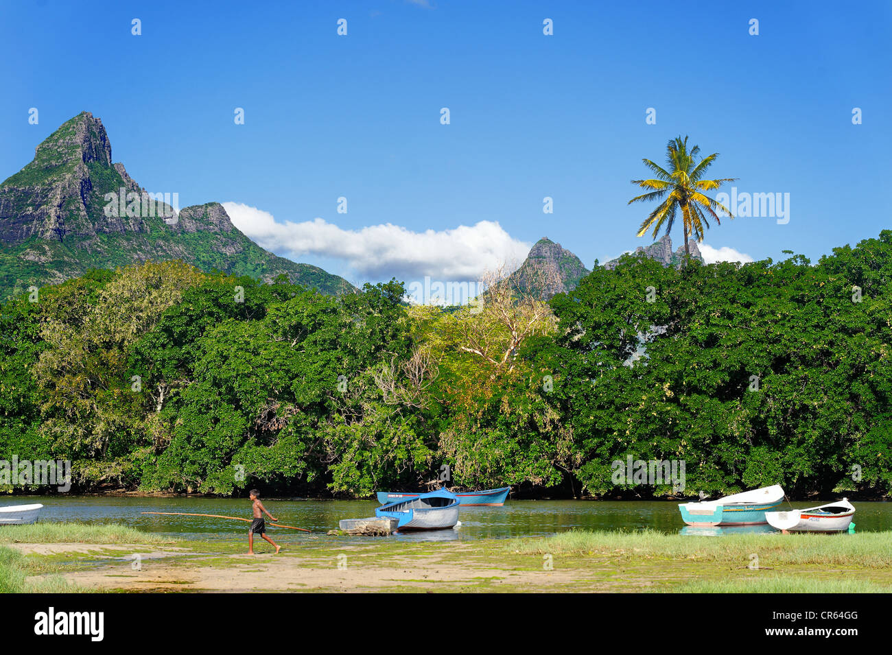 Mauritius, South-West Coast, Black River District, Tamarin, Montagne du ...