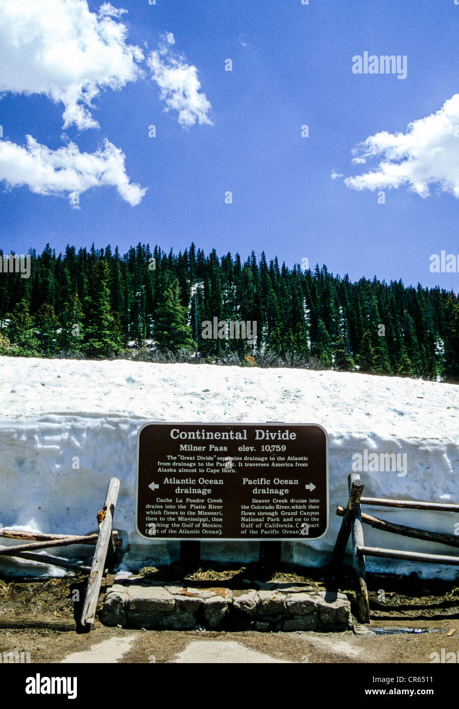 The Continental Divide, Milner Pass, Rocky Mountain National Park ...