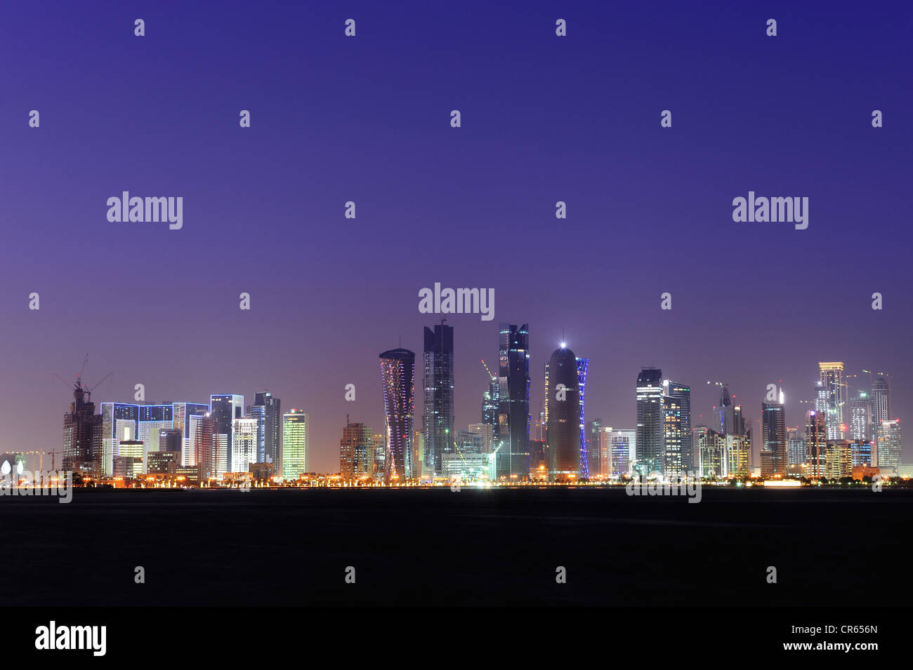 Skyline of Doha, West Bay District, Doha, Qatar Peninsula, Arabian ...