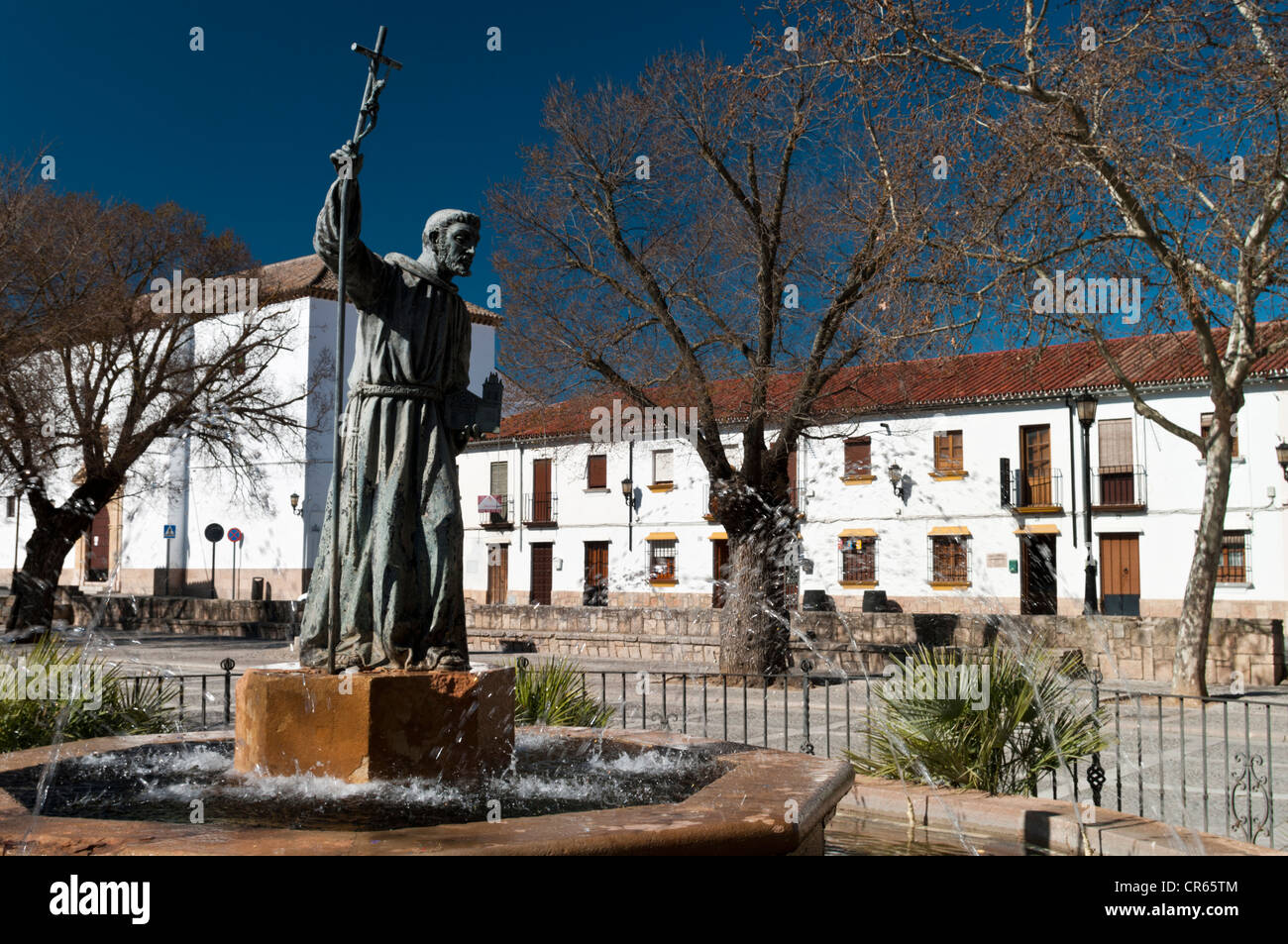 Statue of Saint Francis of Assisi in the Plaza Ruedo Alameda, Ronda ...