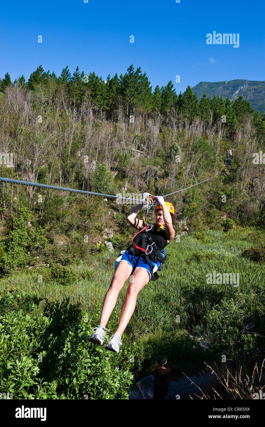 South Africa, Western Cape, Garden Route, Tsitsikamma, tyrolean ...