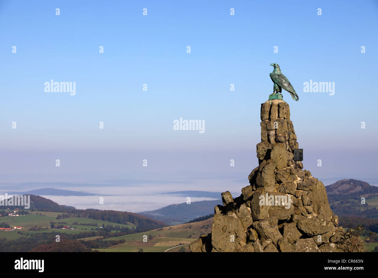 Flyer monument on Mt. Wasserkuppe, Rhon, Hesse, Germany, Europe Stock ...