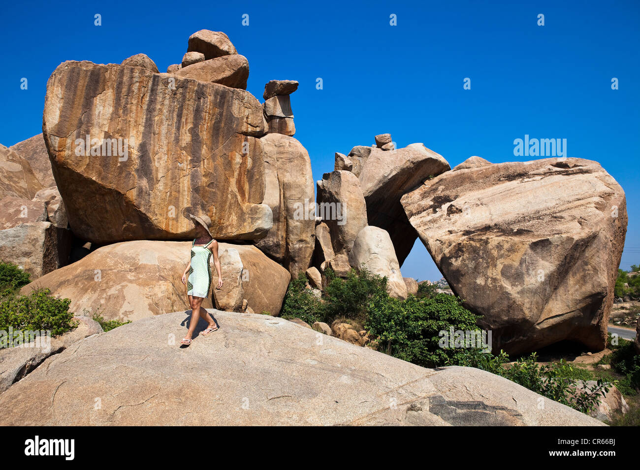India, Karnataka State, Hampi, Two Sisters Rocks Stock Photo - Alamy