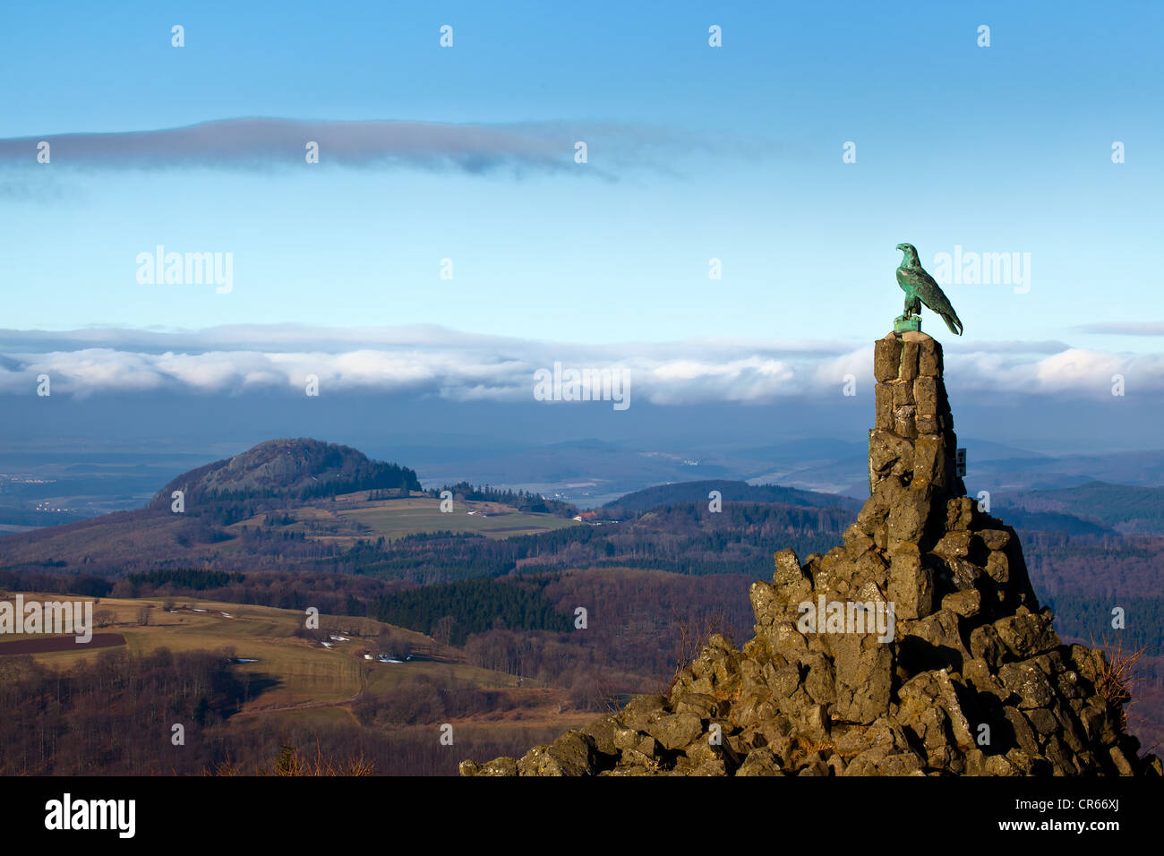 Flyer monument on Mt. Wasserkuppe, Rhon, Hesse, Germany, Europe Stock ...