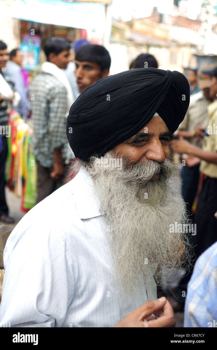 sikh merchant, portrait, shimla, himachal pradesh, india Stock Photo ...