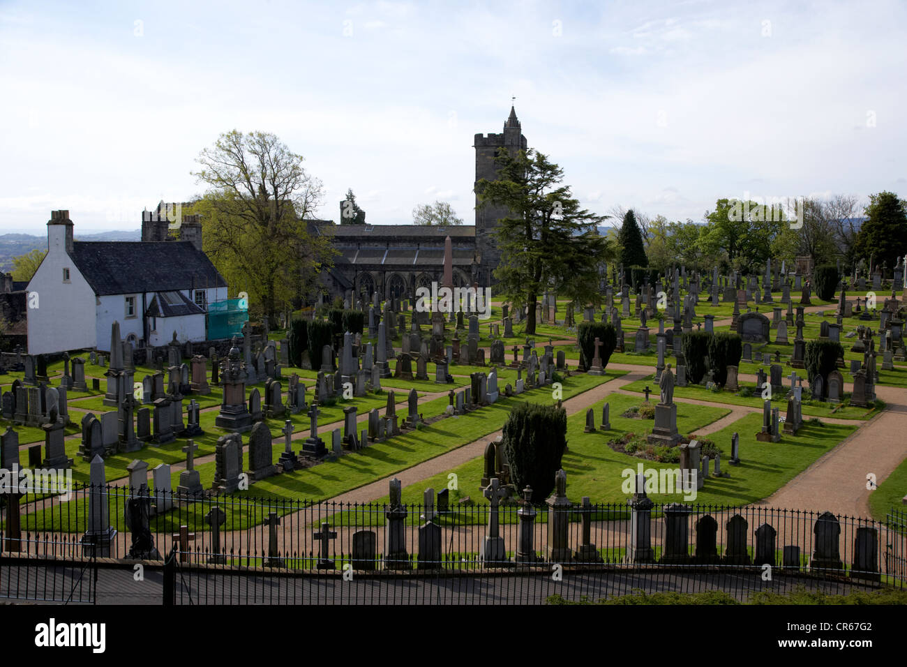 valley cemetery in the grounds of the church of the holy rude stirling ...