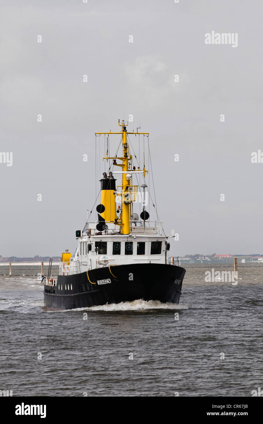 Survey vessel, Norderney, Lower Saxon Wadden Sea, UNESCO World Heritage ...