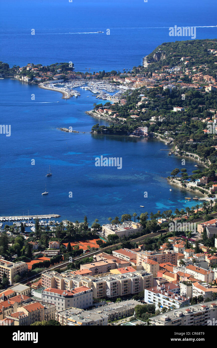 Top view above the Cap Ferrat and Beaulieu sur mer Stock Photo - Alamy