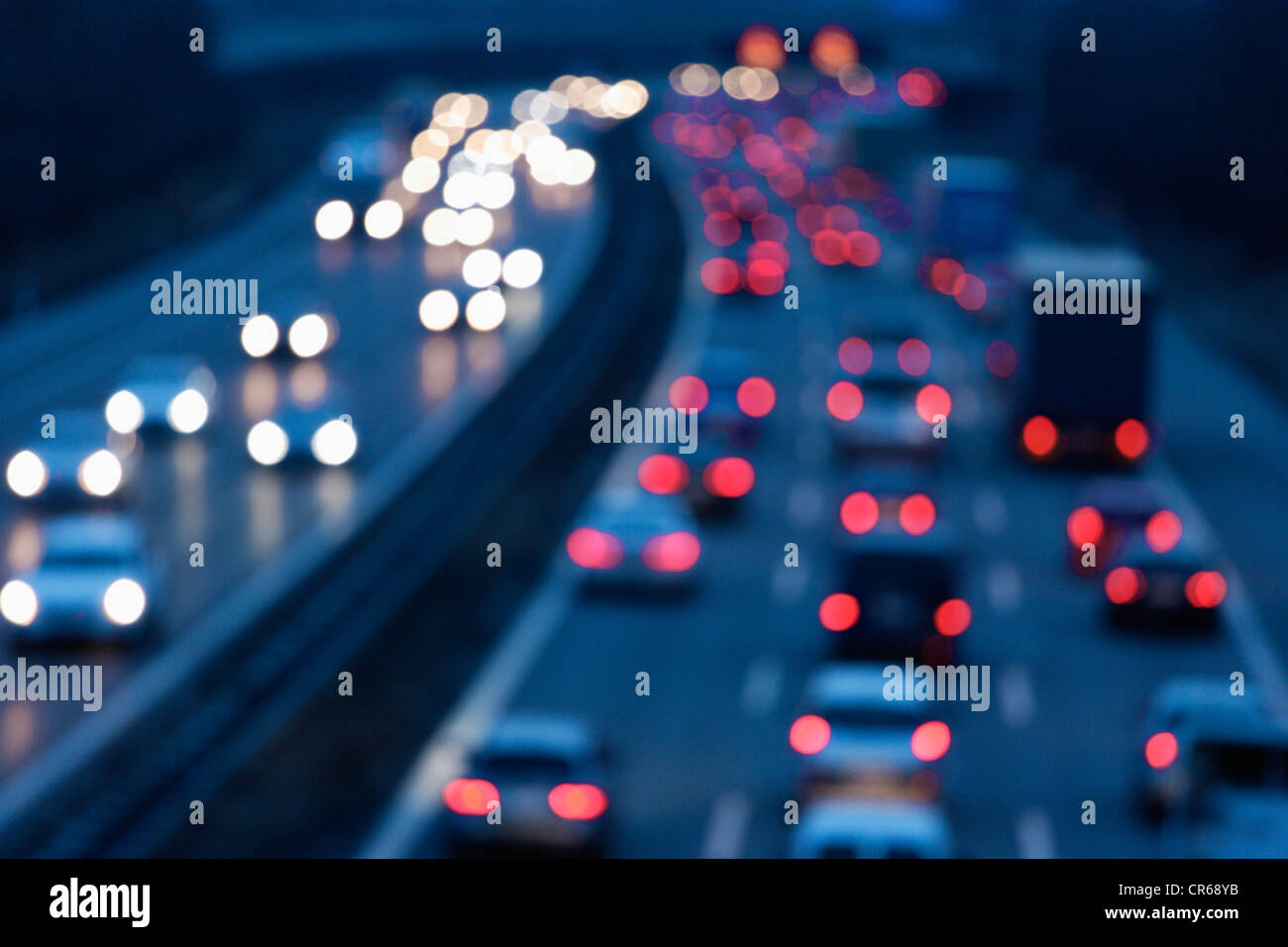 Europe, Germany, Bavaria, Munich, Rush hour at evening on highway Stock ...