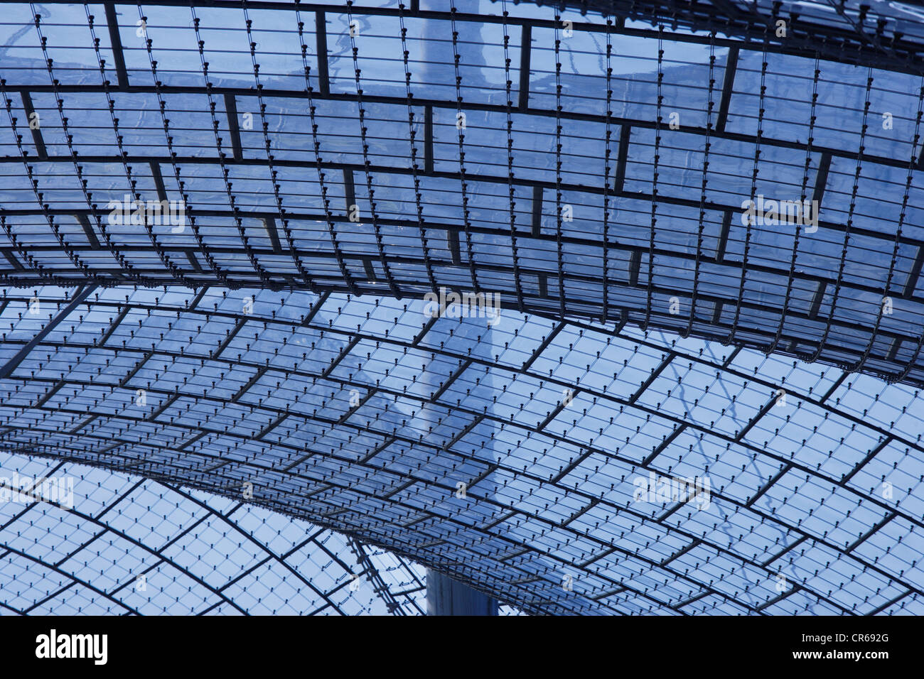Europe, Germany, Bavaria, Munich, Ceiling of olympic stadium Stock ...