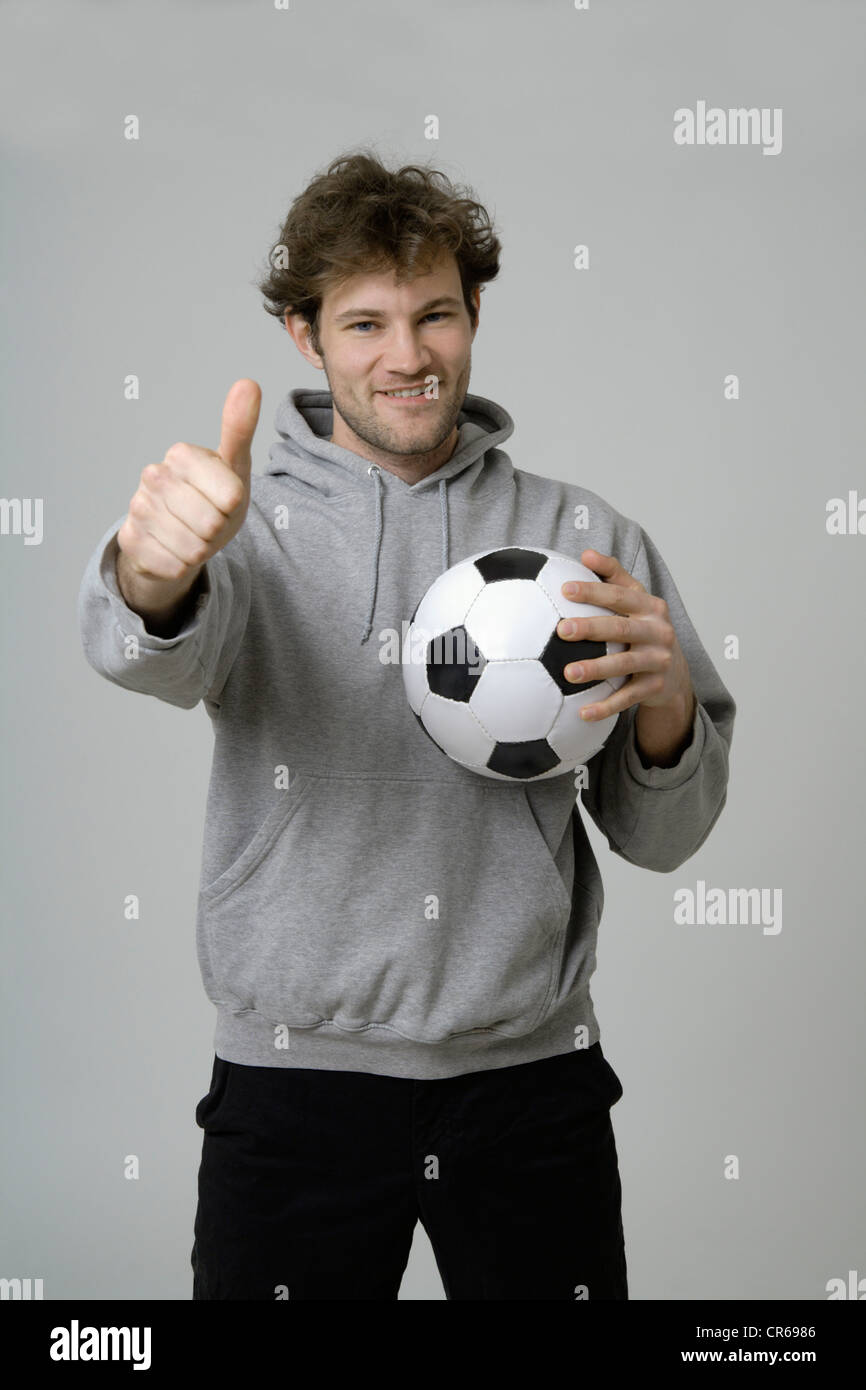 Soccer football thumbs up hi-res stock photography and images - Alamy