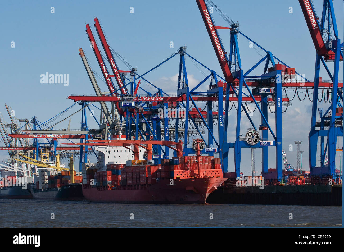 HHLA Container Terminal Burchardkai, Hamburger Hafen und Logistik AG, port of Hamburg, container ...