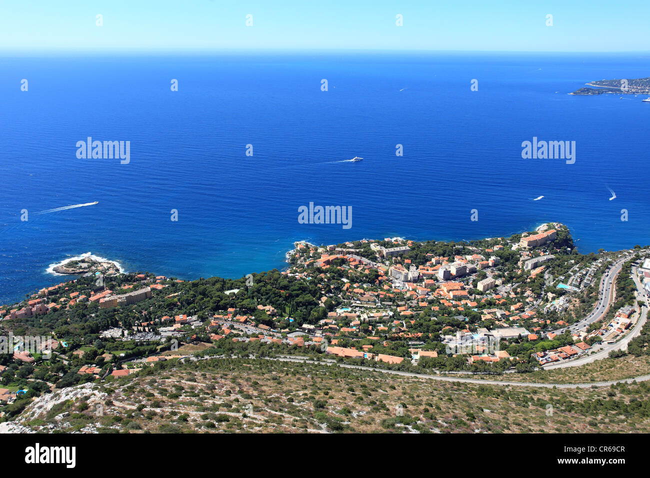 Top view above Cap d'Ail near Monaco Stock Photo - Alamy