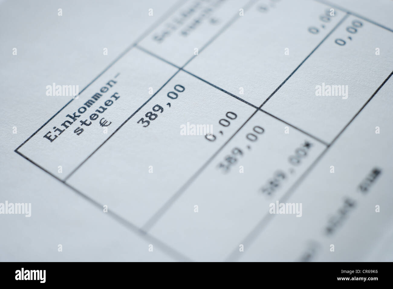 Germany tax form close hi-res stock photography and images - Alamy