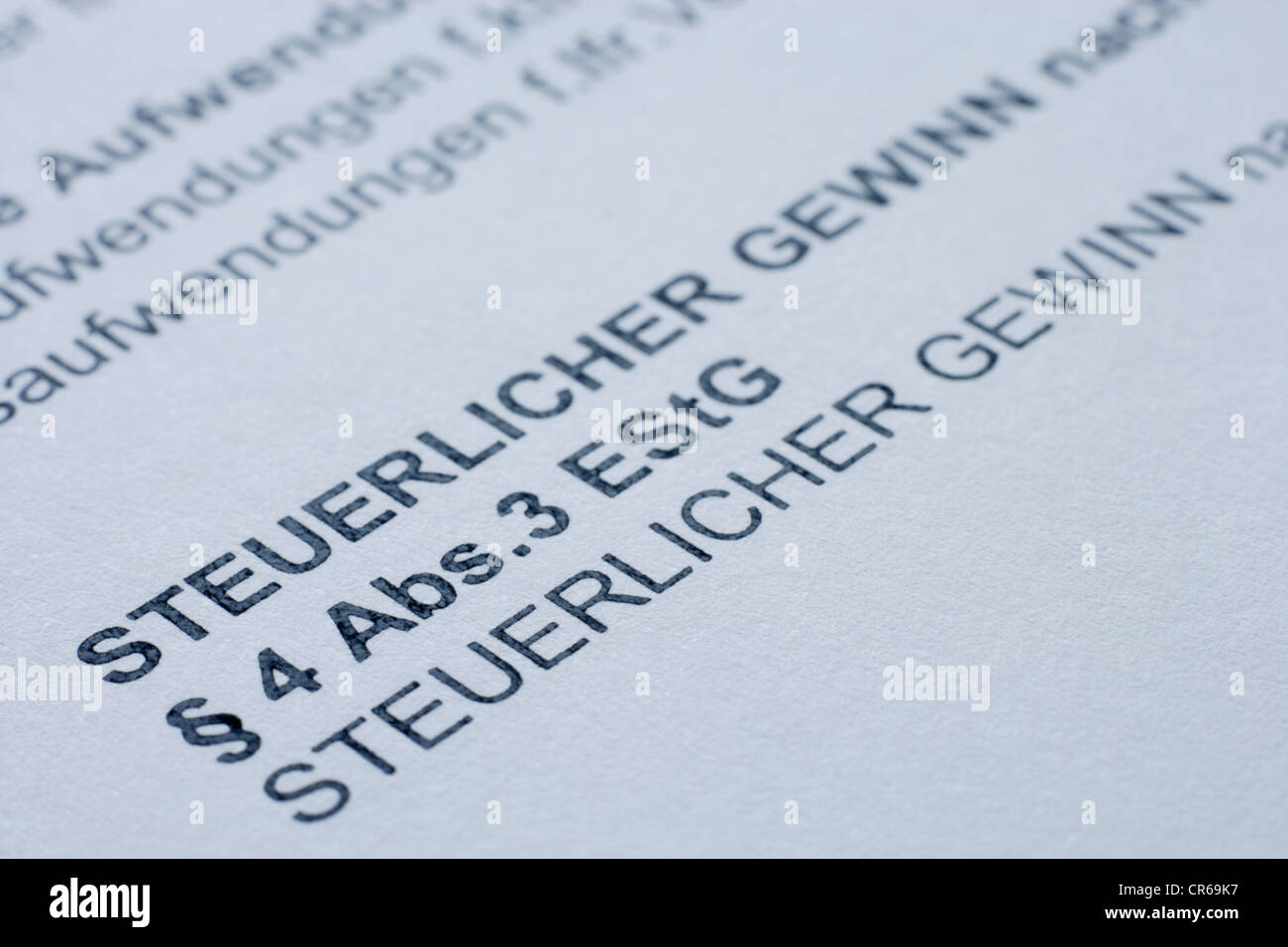 Germany, Tax form, close up Stock Photo - Alamy