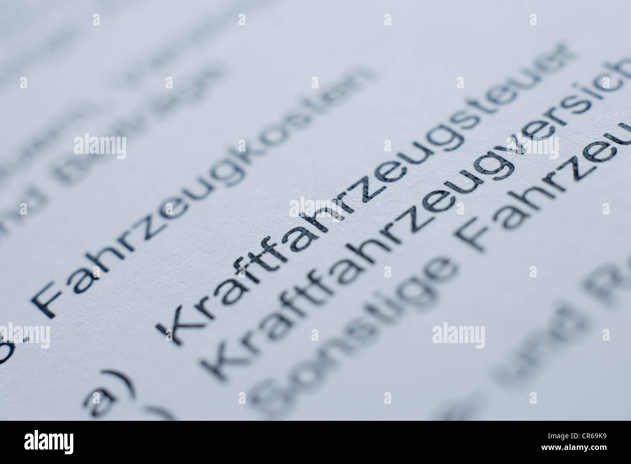 Germany, Tax form, close up Stock Photo - Alamy