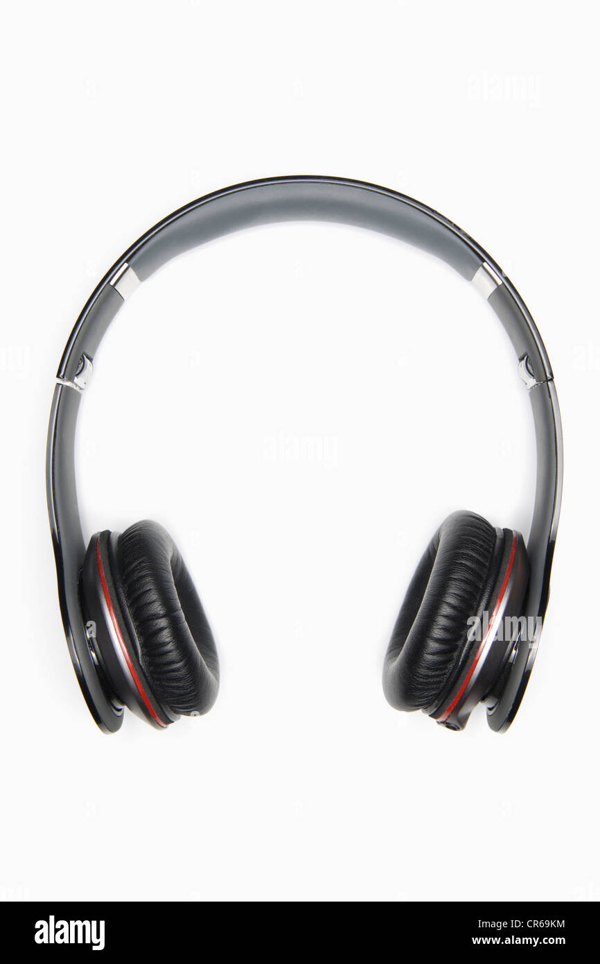 Head phone on white background Stock Photo - Alamy