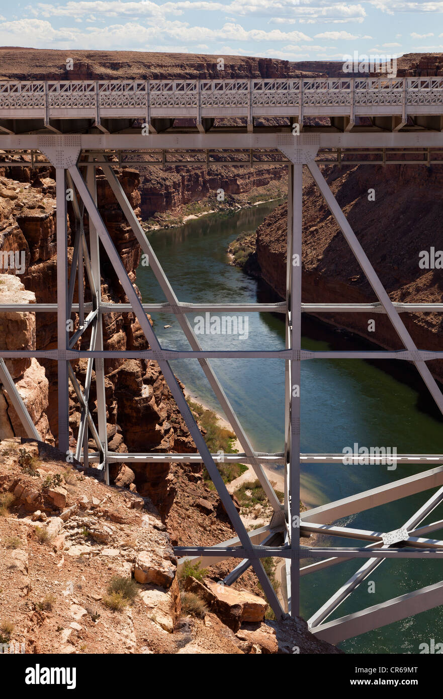 Road Bridge at Marble Canyon over the Colorado River in northern ...