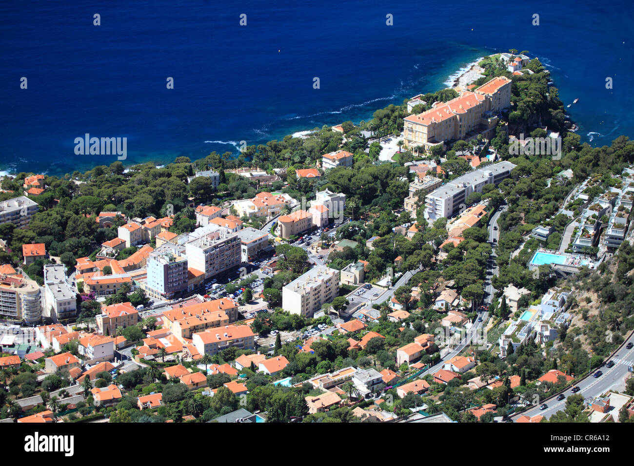 Top view above Cap d'Ail near Monaco Stock Photo - Alamy