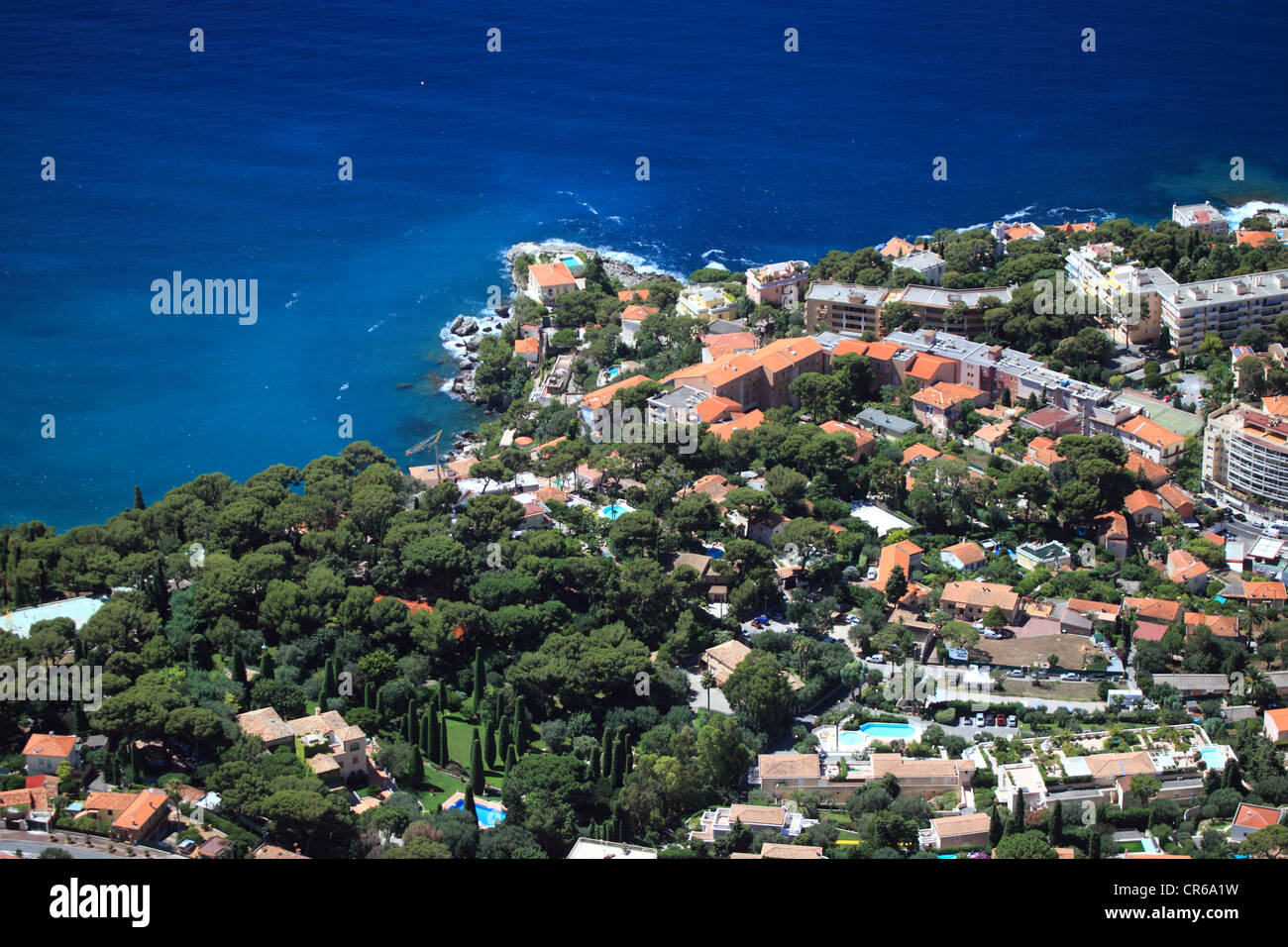 Top view above Cap d'Ail near Monaco Stock Photo - Alamy
